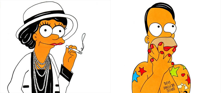 Marge Simpson encara Coco Chanel em nova ilustração - Estrelando