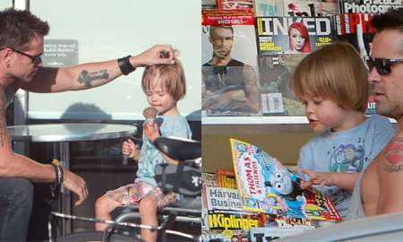 Colin Farrell é fotografado mimando com o filho - Estrelando
