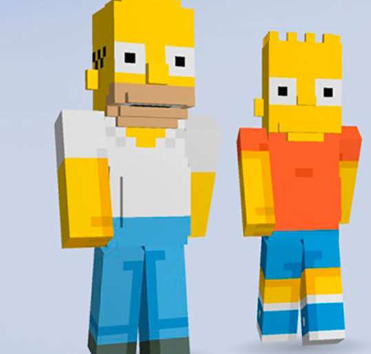 Os Simpsons ganha homenagem em Minecraft para videogame - Estrelando