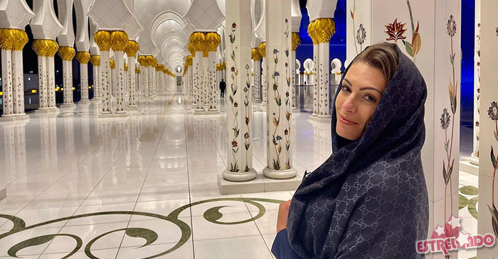 Esposa de César Filho compartilha passeio na mesquita em Abu Dhabi e ...